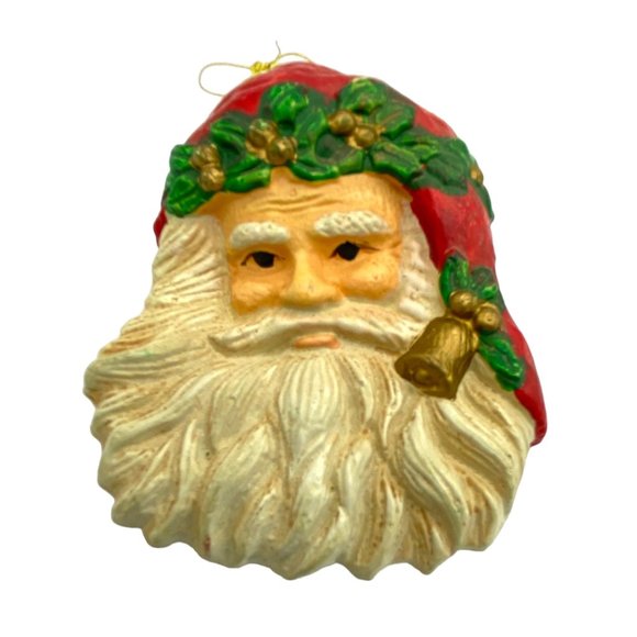 Vintage | Holiday | Vintage Hard Plastic Santa Claus Face Head ...